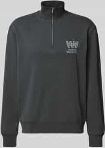 Wood Wood Sweatshirt mit Stehkragen und Reißverschluss Modell Jack