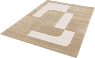 BOBOCHIC Bobochic - Tapis poils courts clotaire motif abstrait 200x290 Marron
