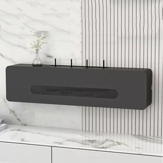 Generic WLAN-Router-Regal-Aufbewahrungsbox, wandmontiert, aus Massivholz, Router-Organizer f&uuml;r Kabelmanagement