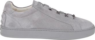 Tod's Homme, Chaussures, Gris, Taille: 43 1/2 EU Suede Baskets
