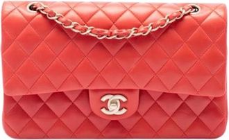 Chanel Sac bandouli&egrave;re classique doccasion - Femme - Pre-owned - Orange - Taille: ONE Size