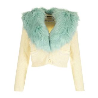 Gucci Wei&szlig;e Wolle Kaschmir Cardigan Pullover - - Knitwear - Damen - Wei&szlig; - M