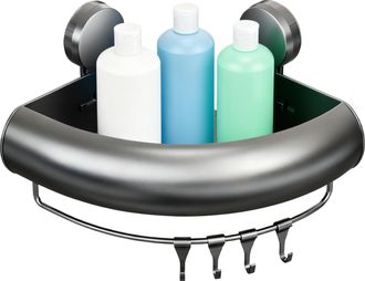 Generic Eck-Duschregale, Saugnapf, schnelle Entw&auml;sserung mit Haken, Duschregal, Eckwandregal, f&uuml;r Handtuch, Duschgel, Seife, Toilettenartikel, Badezimmer, Zuh