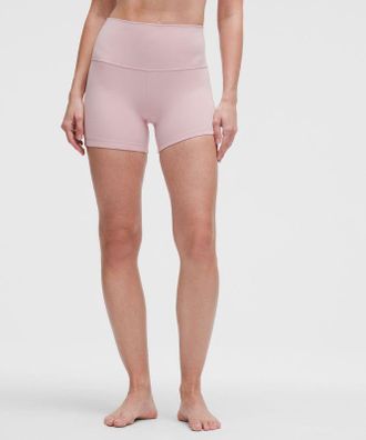 lululemon Align Shorts mit hohem Bund f&uuml;r Frauen - 10 cm - Gr&ouml;&szlig;e 10 in Pink Haze