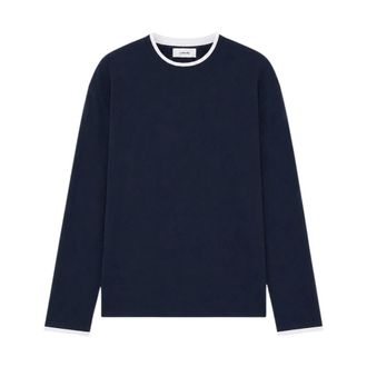 Lardini Langarm Jersey T-Shirt - - Tops - Herren - Blau - M