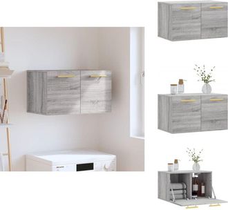 vidaXL Wandschrank Grau Sonoma 60x36,5x35 cm Holzwerkstoff - H&auml;ngeschrank - Wandschrank - Holzschrank - Wohnzimmerm&ouml;bel - Schlafzimmerm&ouml;bel