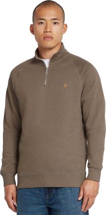 Farah Jim Sweatshirt f&uuml;r Herren, mit kurzem Rei&szlig;verschluss (Grau)