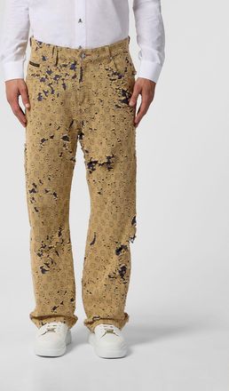 Philipp Plein Wide Leg Jeans Destroyed Beach aus Distressed-Denim