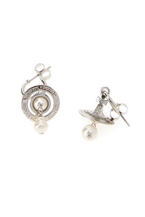 Vivienne Westwood Brass Orbital Charm Earrings - Rose gold