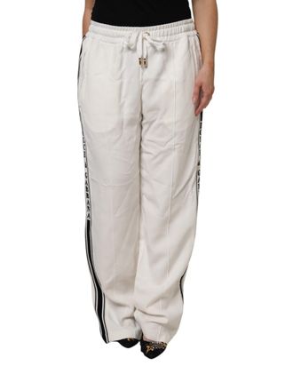 Dolce & Gabbana Womens White Jogger Sweatpants Pants Viscose Elastane