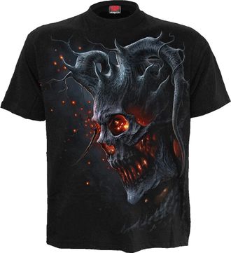 Spiral Death Embers M&auml;nner T-Shirt schwarz 3XL 100% Baumwolle Basics, Horror, Rockwear, Totenk&ouml;pfe