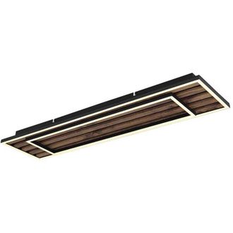 Globo Lighting Globo Lighting - Deckenlampe Deckenleuchte Panel Holzlampe Wohnzimmerlampe 2 Stufen led l 80 cm