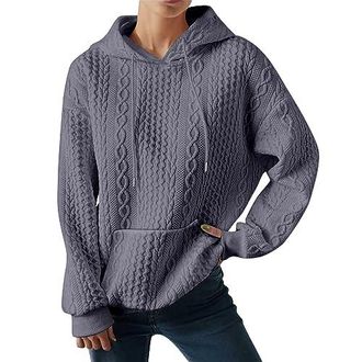 Generic Hauts &agrave; capuche de sport pour femme - Sweat-shirt blanc surdimensionn&eacute; pour femme - Sweat &agrave; capuche dautomne d&eacute;t&eacute; &agrave; manches longues avec poches - V&ecirc;te