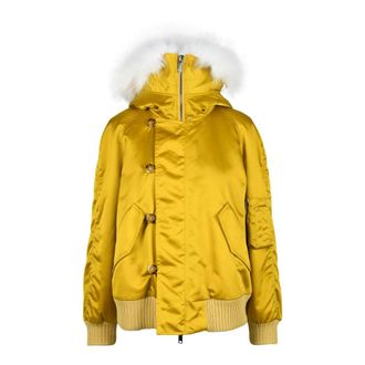 Dondup Faux Fur und Shearling Jacke - - Jackets - Damen - Gelb - M