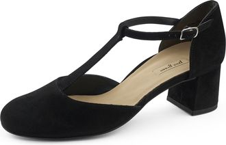 Paul Green Damen Spangenpumps, Frauen Riemchen Pumps,Businessschuhe,Office,b&uuml;ro,t-spange,elegant,Absatzschuhe,high Heels,Schwarz (Black),37.5 EU / 4.5 UK