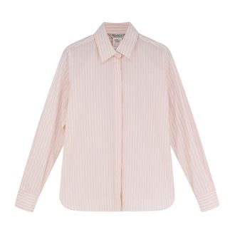 Max Mara Femme, Blouses et Chemises, Rose, Taille: 40 FR Chemise en coton &agrave; boutons dissimul&eacute;s