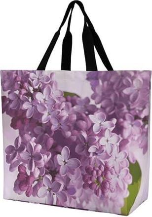 Generic Fleurs De Lilas Sac Courses L&eacute;ger Tote Bag Grand Sac Fourre Tout Pour Gym Quotidienne Travail