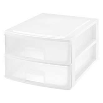 Great Plastic Kunststoff-Set 2 Schubladen Stylo 355X265X180 mm, wei&szlig;, Einheitsgr&ouml;&szlig;e