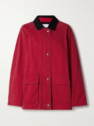 The Row Elodianna Zweifarbige Jacke Aus Baumwoll-canvas - Rot
