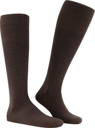 Kunert Herren Kniestrümpfe braun Merinowolle unifarben