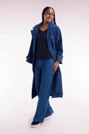 Eden Park Jean 5 Poche En Denim Brut Coupe Flare