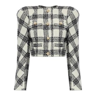 VETEMENTS Tweed-Blazer mit Lurex-Garn - - Jackets - Damen - Beige - XS
