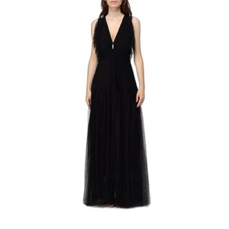 Elisabetta Franchi Red Carpet Kleid aus T&uuml;ll - - Dresses - Damen - Schwarzk - M