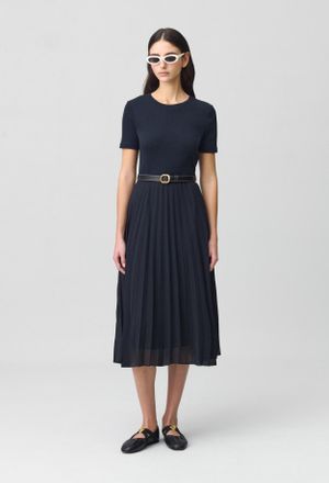 Claudie Pierlot Langes Kleid Teli aus Materialmix