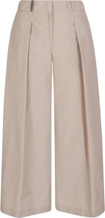 PESERICO Femme, Pantalons, Beige, Taille: 42 FR Wide Pantalons