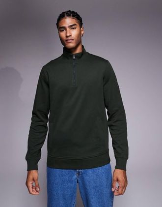 Barbour Ilford - Pull col chemin&eacute;e en maille interlock - Sauge-Vert