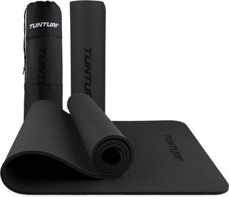 Tunturi New Fitness Dicke Yogamatte 8mm - Rutschfest Gymnastikmatte - Mit Tragegurt - Für Yoga und Pilates - Sportmatte 183x61x0,8cm -Schadstofffrij - Besonders komfortab
