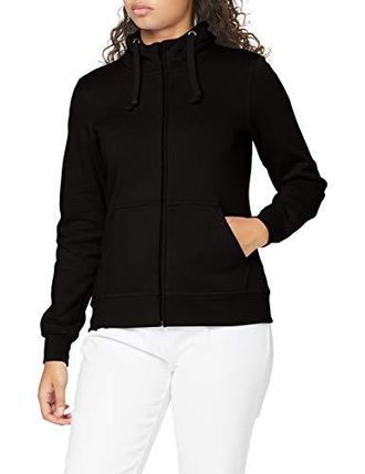 Clique Clique Sweat à capuche basique avec fermeture éclair intégrale pour femme, Noir, M