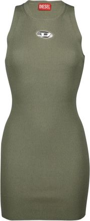 Diesel Femme, Robes, Vert, Taille: 38 FR Robe sans Manches en Viscose C&ocirc;tel&eacute;e
