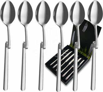 Picard & Wielpütz 6 teiliges Latte Macciato Löffel Besteckset aus der Serie Ventura 6108 von Picard & Wielpütz in schwarzer Verschenkbox mit Magnetverschluss