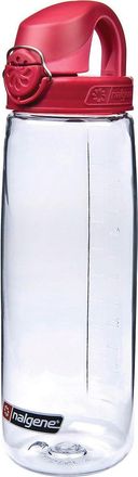 Nalgene Kinder Trinkflasche oTF, Transparent/Deckel Rot/Hellrot, 0,7 l