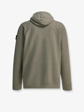 Stone Island Mens Hooded Sweatshirt Organic Cotton Green Sweatshirts Sweater