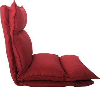 Mobili Rebecca Meditationstuhl, Meditationskissen Bodenstuhl f&uuml;r Yoga in Rot, Metall Polyester, Entspannung Wohnzimmer Terrasse - Ma&szlig;e: 70 x 56 x 70 cm (HxLxB) - Art