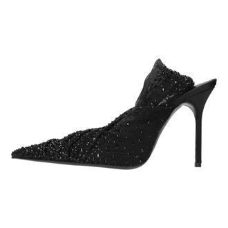 Gedebe Slingback-Pumps aus T&uuml;ll und Strass - - Shoes - Damen - Schwarzk - 35 EU