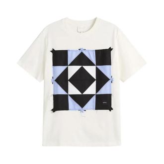 A.P.C. Patchwork T-shirt - - Tops - Herren - Wei&szlig; - S