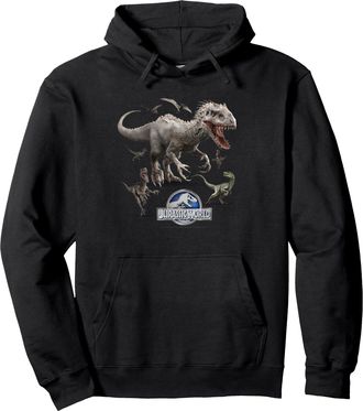 Jurassic Park Jurassic World Indominus Rex Raptor Run Pullover Hoodie