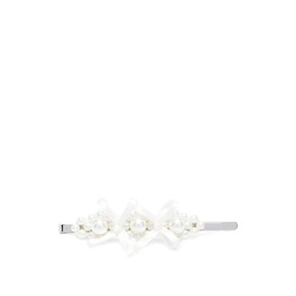 Simone Rocha Wei&szlig;es Kunstperlen-Schleifen-Haaraccessoire - - Accessories - Damen - Wei&szlig; - ONE SIZE