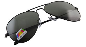 4sold Klassische Unisex Polarisierte Sonnenbrille in vielen Farbkombinationen (Schwarz)