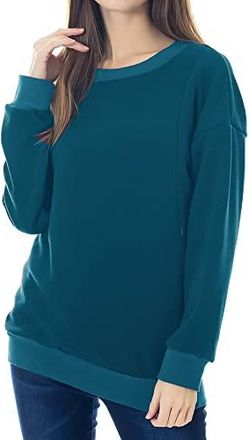 Smallshow Sweat-Shirt dallaitement Toison, Manches Longues, Pull-Over dallaitement Maternel Tops Teal 2XL