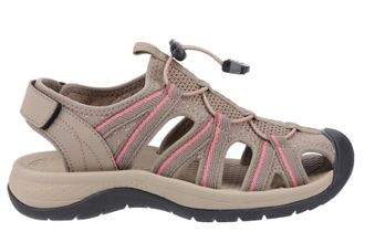 Cotswold Upton Damen Sandalen In Taupe/Rosa