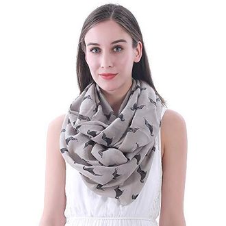 Lina & Lily &eacute;charpe tube snood &agrave; motif Rottweiler (Kaki)