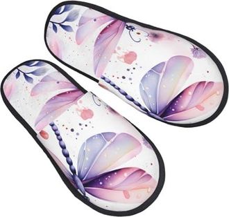 Generic Libellule &Eacute;t&eacute; Color&eacute; Homme Femme Chaussures De Maison Peluche Chaussons Doux Slippers Pour Maison Ext&eacute;rieur Automne L