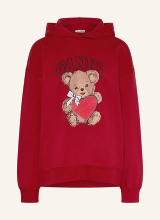 Ganni Oversized-Hoodie rot