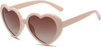 Generic Lunettes De Soleil Personnalis&eacute;es Coeur Mignon Femmes Photo Vacances Lunettes De Soleil(Brown)