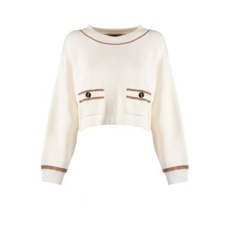 Nenette Femme, Pulls, Beige, Taille: 40 FR Pull en laine mélangée ivoire