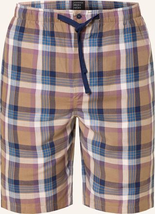 Schiesser Schlafshorts Mix+Relax braun